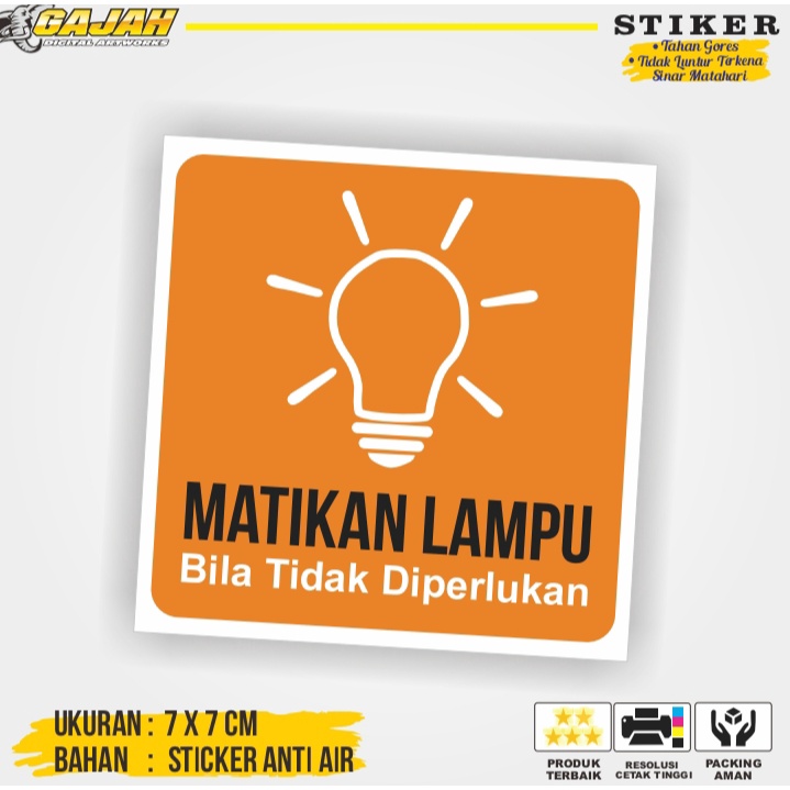 Light Off Sticker/Energy Saving Sticker/Electricity Saving Sticker ...