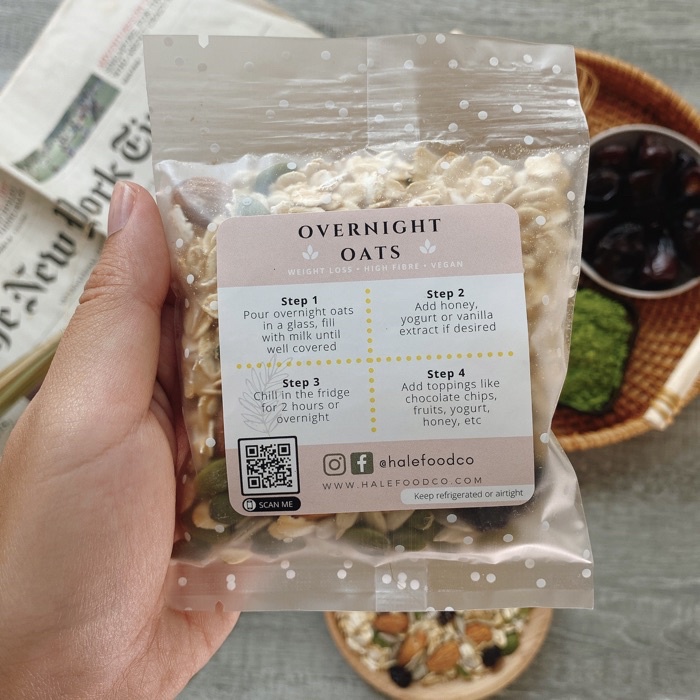 [1 Sachet] Overnight Oat - Dry Oatmeal - Premix Oatmeal - Easy Healthy ...