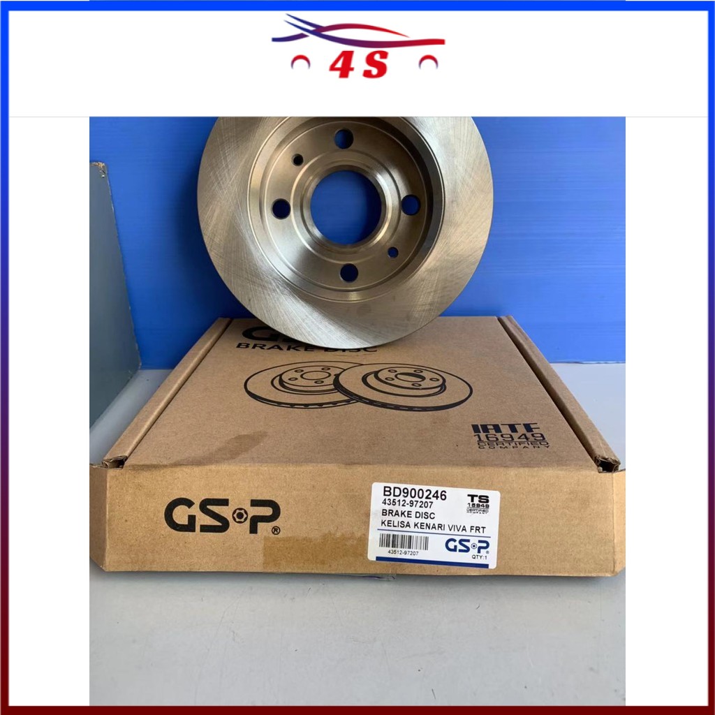 100% ORIGINAL GSP PERODUA KELISA KENARI VIVA FRONT BRAKE DISC ROTOR (1 ...