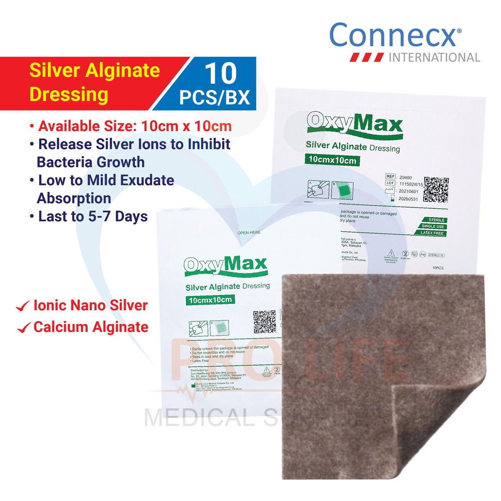Connecx Silver Alginate Dressing 10pcs/bx | Shopee Malaysia