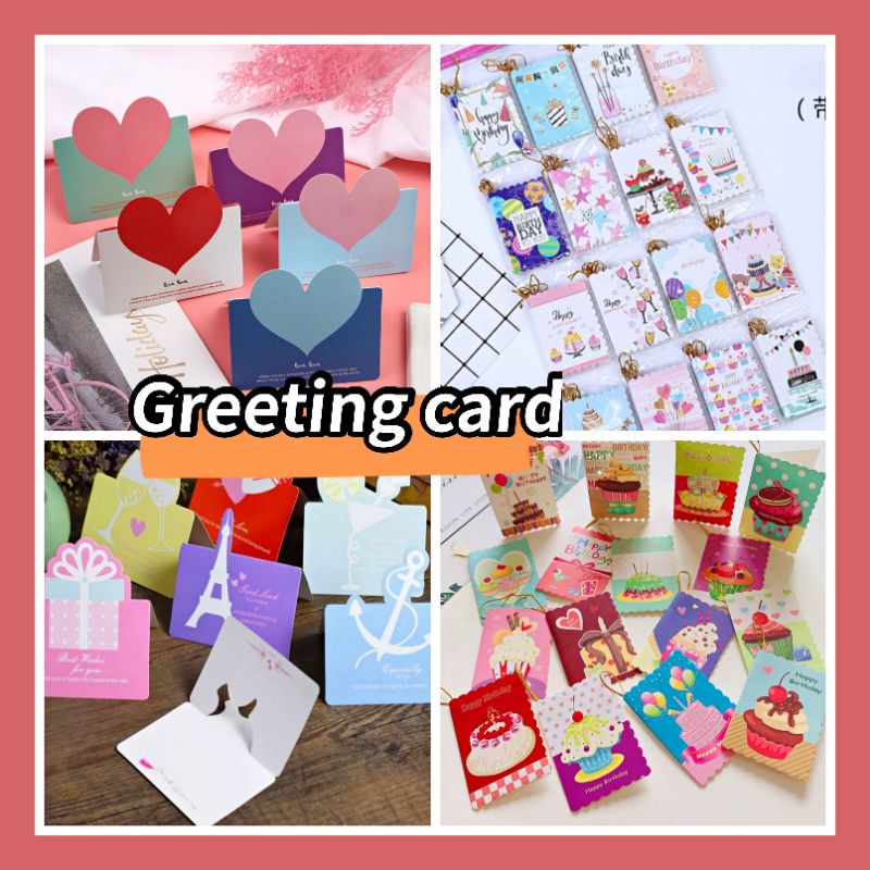 7or 8pcs/set Greeting Card Happy birthday Card mini small wish card ...