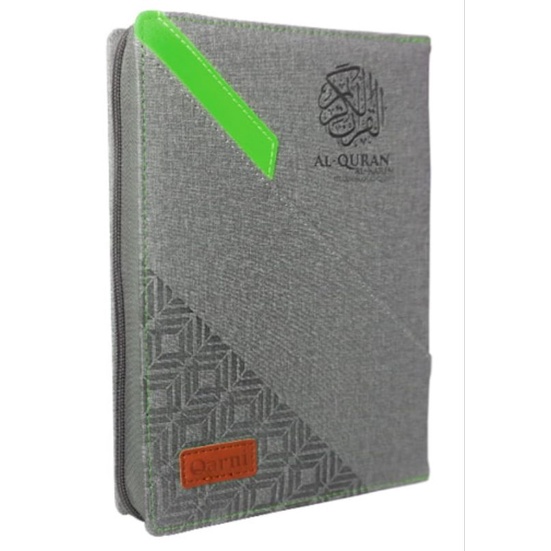 Al-Quran Tajwid Zip Al-Qarni A5 (Tiada Tagging) (Grey Hijau) | Shopee ...