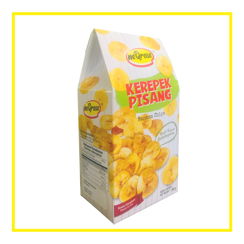 100g Kerepek Pisang Tanduk Asli Original Homemade Produk IKS Muslim ...