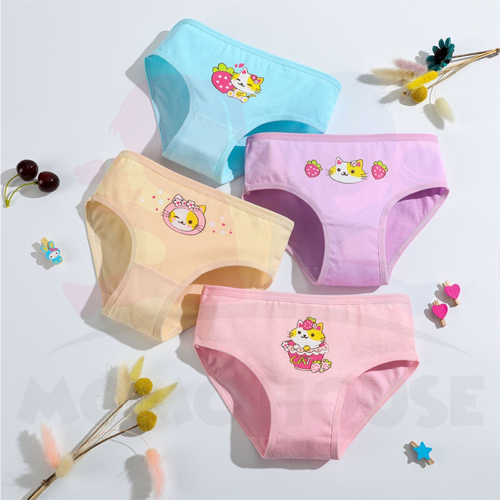 4pcs/set Baby Girl Underwear Cotton Soft Kids Girl Cotton Underwear Panties Seluar Dalam Budak ...