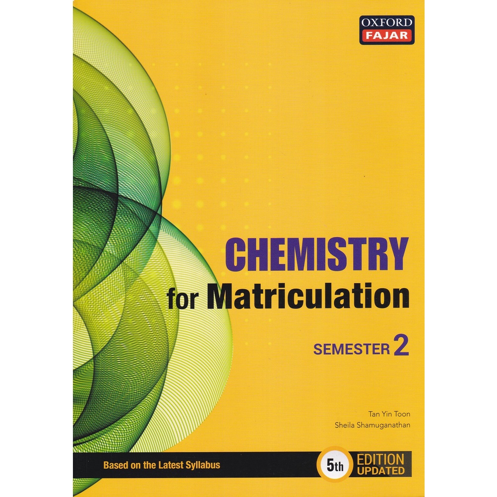 OXFORD Chemistry For Matriculation Semester 2 5th Edition | Shopee Malaysia