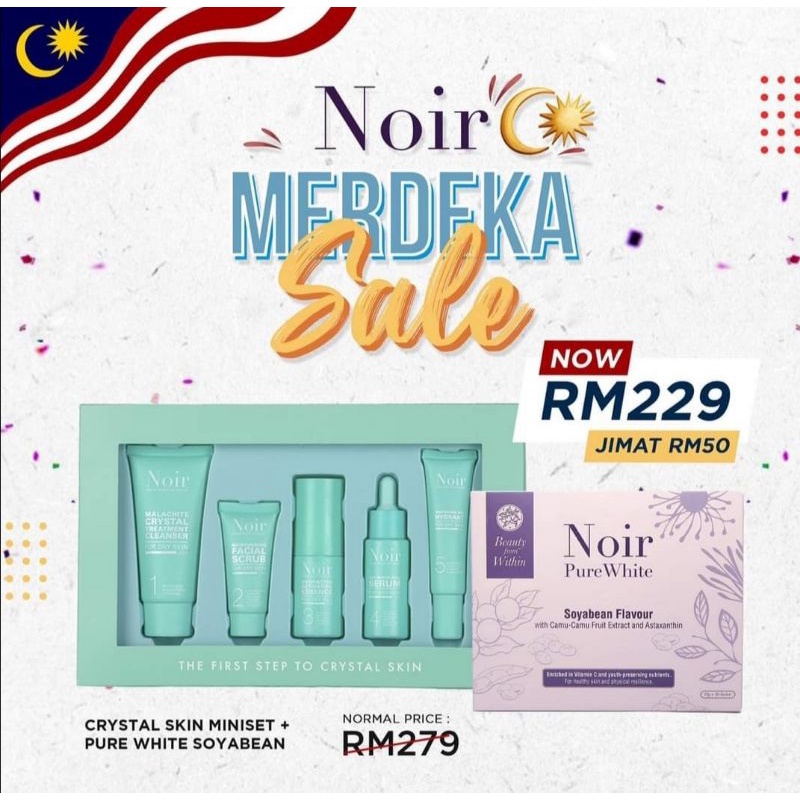 💯% ORIGINAL HQ💥 MERDEKA SALE💥 Noir Mini Set Flawless Beauty For Oily ...