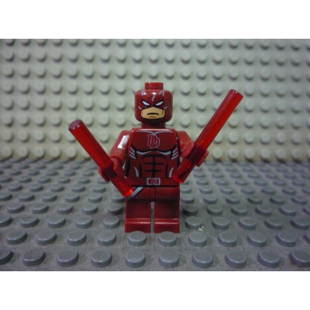 Custom Lego Marvel Super Heroes - Dare Devil w/Weapon Mini Figure ...