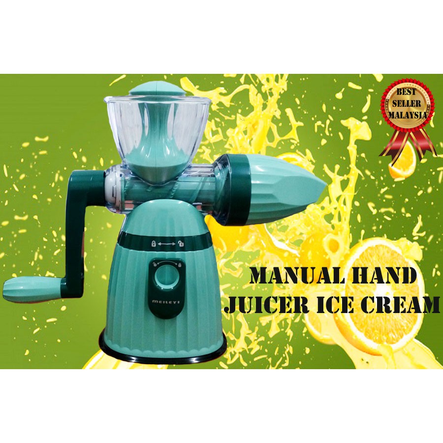 Manual Hand Ice Cream Juicer Blender Extractor Grinder Detachable Head ...