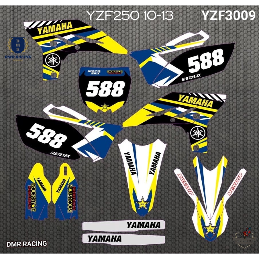 YAMAHA YZF250 YZ250F Year 2010-20013 3M Body Sticker Decal Custom ...