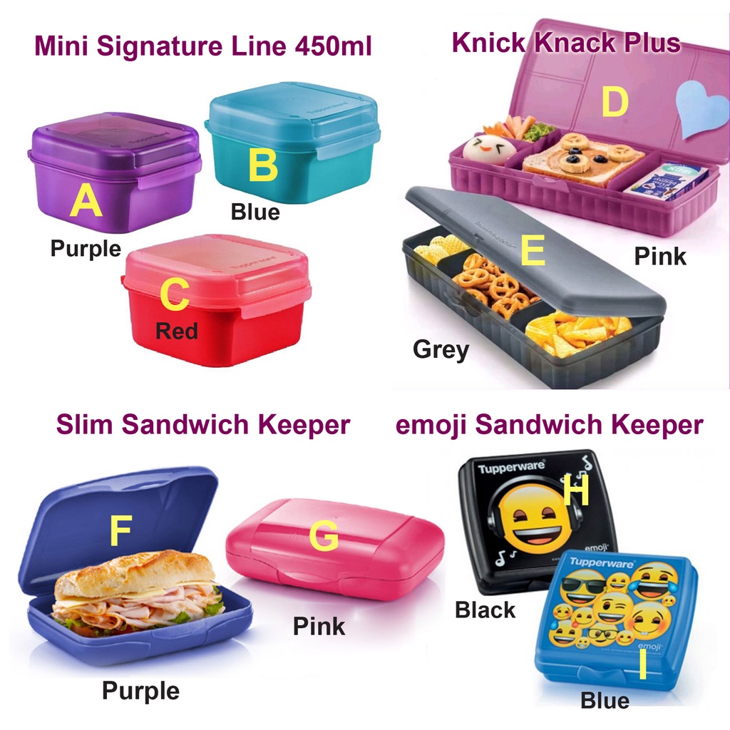 TUPPERWARE Mini Signature line (450ml) / Knick Knack Plus / Slim ...