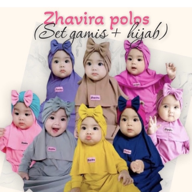 Best Selling!!! gamis Children POLOS 3in1 (Dress+hijab+ turban ...