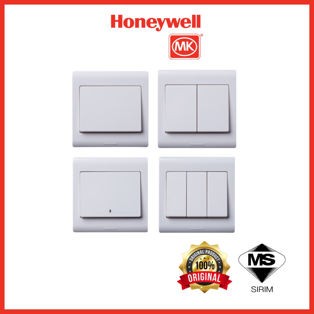 MK R Series 16A 1 Way 2 Way Switches / Water Heater and Aircond Neon ...