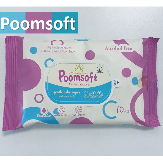 POOMSOFT Non Alcohol Baby Wet Wipes (80/10 Pcs/Pack) | Shopee Malaysia