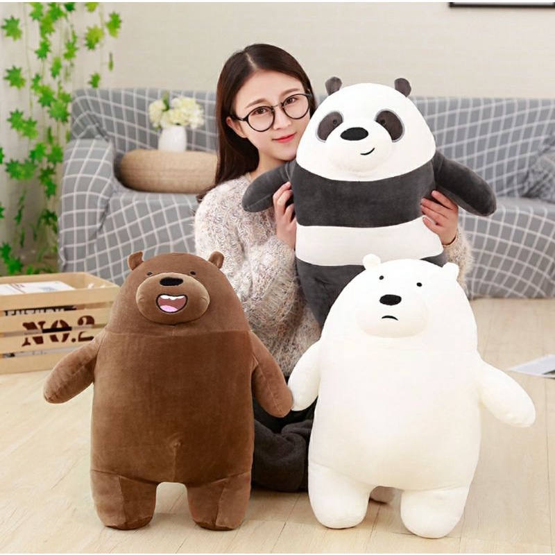 New.! Original Miniso We Bare Bears Plushies Stuffed Toys Doll We Bare ...