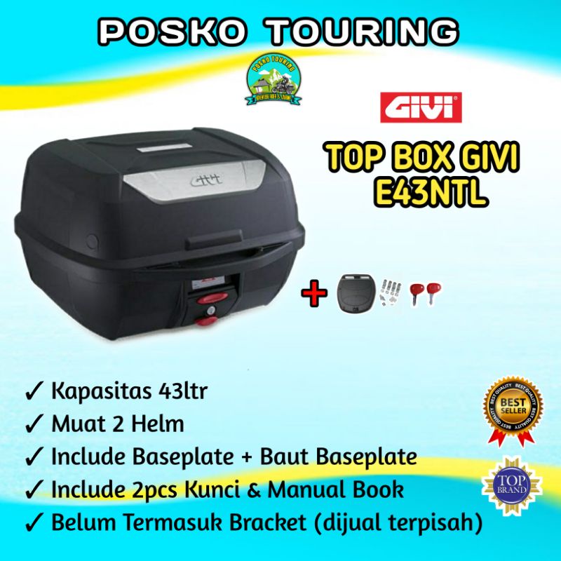Top Box Givi E43 E43ntl | Cb150x Verza Vixion Byson PCX Nmax Xmax Box | Bandung Touring ...