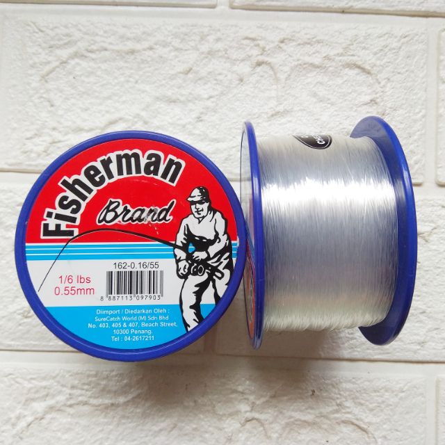 Fisherman Brand 1/6lb Monofilament Fishing Line / Tali Tangsi Nylon Pancing Fisherman 8/10/12/15 ...
