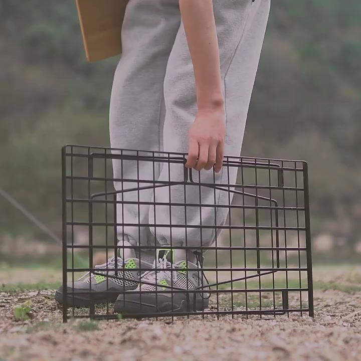 CAMPGURU Iron Steel Mesh Camping Rack Table Foldable Portable Stacking ...