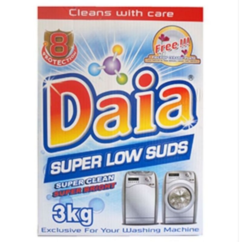 💠FREE PLATE💠 Daia Super Low Suds Detergent Powder (3kg) | Shopee Malaysia