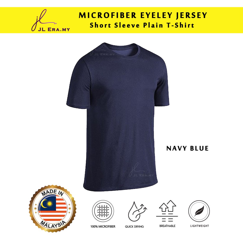 MICROFIBER EYELET JERSEY T-SHIRT | Round Neck | Short Sleeve | Shopee ...
