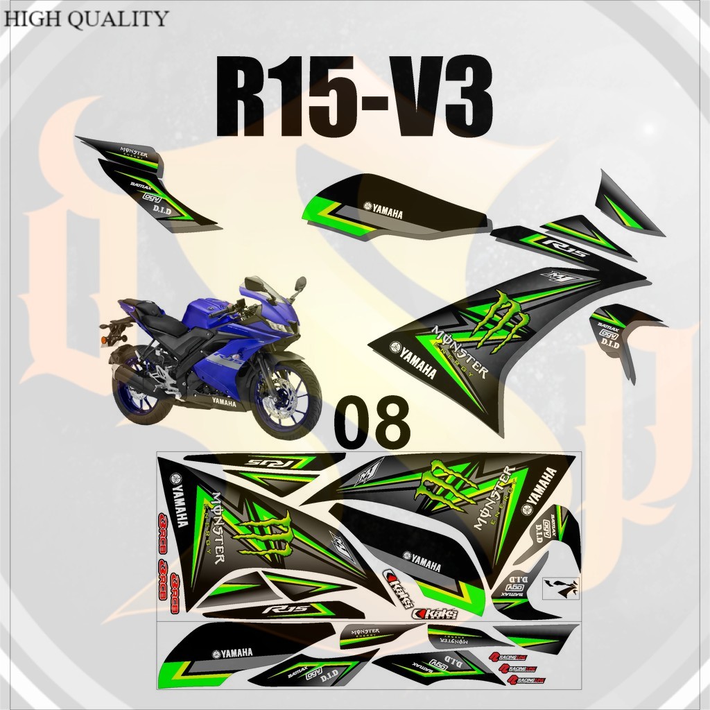 Sticker Striping Lis R15-V3 Design Code TMK-08 | Shopee Malaysia