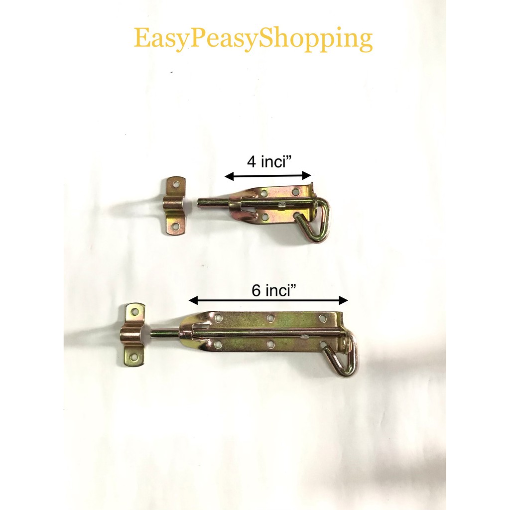 Iron Tower Bolt Latch/Selak Pintu/ Lock Door( READY STOCK) | Shopee ...