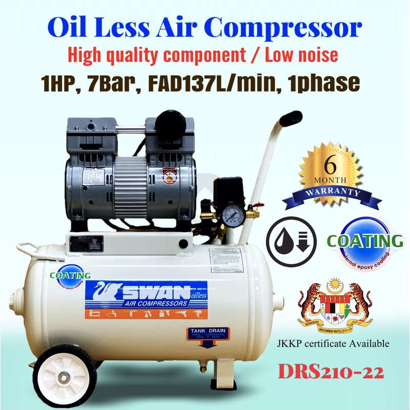 Swan DRS-210 22L Oil-Less Air Compressor | Shopee Malaysia
