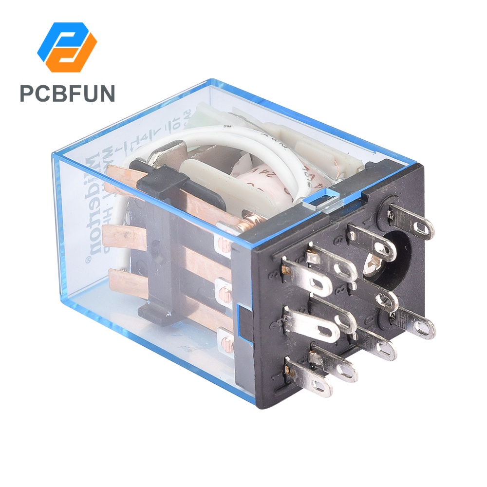 Pcbfun MY2P HH52P MY2NJ DPDT Miniature General Coil Electromagnetic Intermediate Relay Switch ...