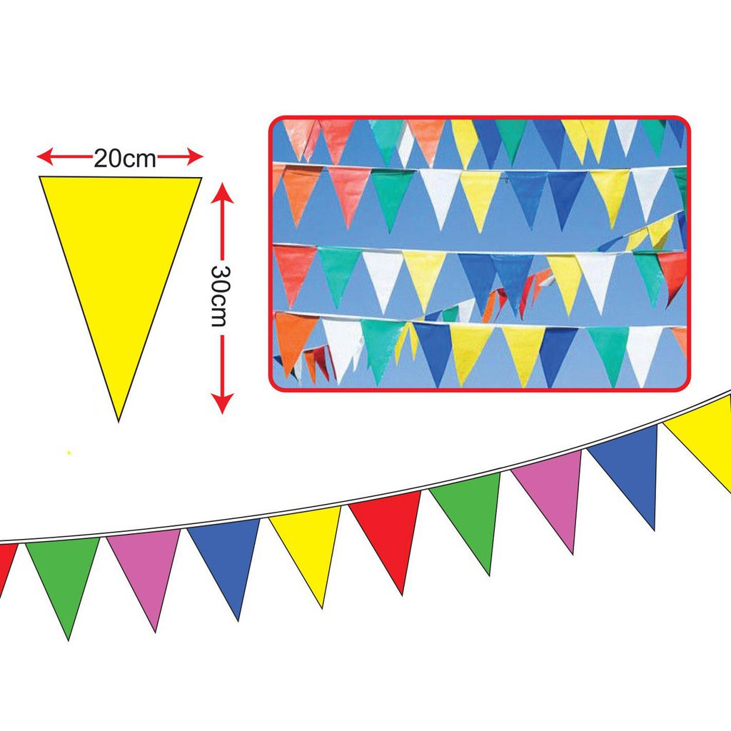 Carnival Event Triangle Flagline (PVC) 20ft | Shopee Malaysia