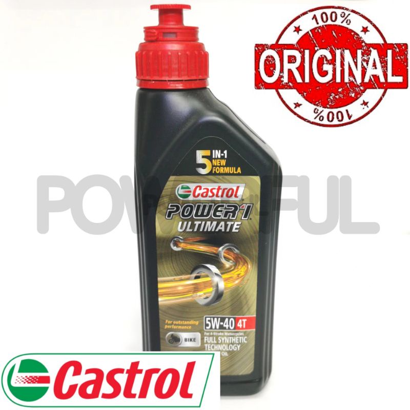 CASTROL MINYAK HITAM 4T POWER 1 ULTIMATE 5W-40/10W-40/10W-50 FULL SYNTHETIC TECNOLOGY | Shopee ...
