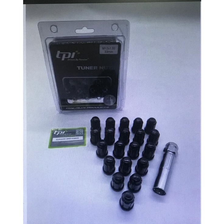 Tpi Wheel Nut Black 6 Pin With Lock Nut 20pcs 1.5 Tpi 6 Spline Tuner ...