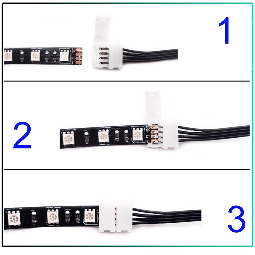 12V 4Pin 5V 3Pin Mobo Motherboard LED Strip Non Welding Free Joint Clip ...