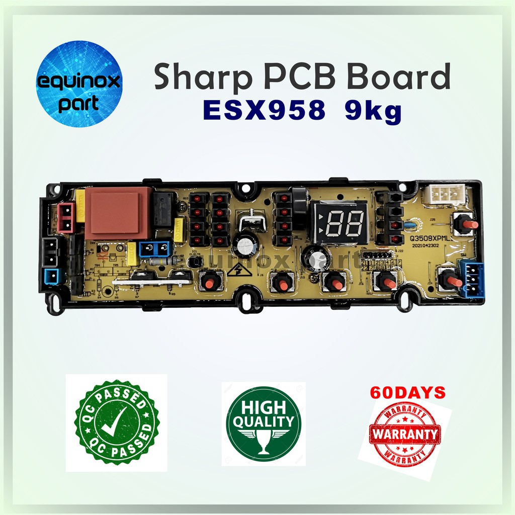 (ORIGINAL)Sharp ESX958 9kg Washing Machine PCB Board | Shopee Malaysia