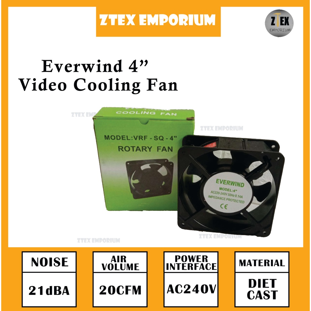 [READY STOCK] EVERWIND 4" VIDEO COOLING FAN/EVERWIND 4 "视频冷却风扇 | Shopee ...