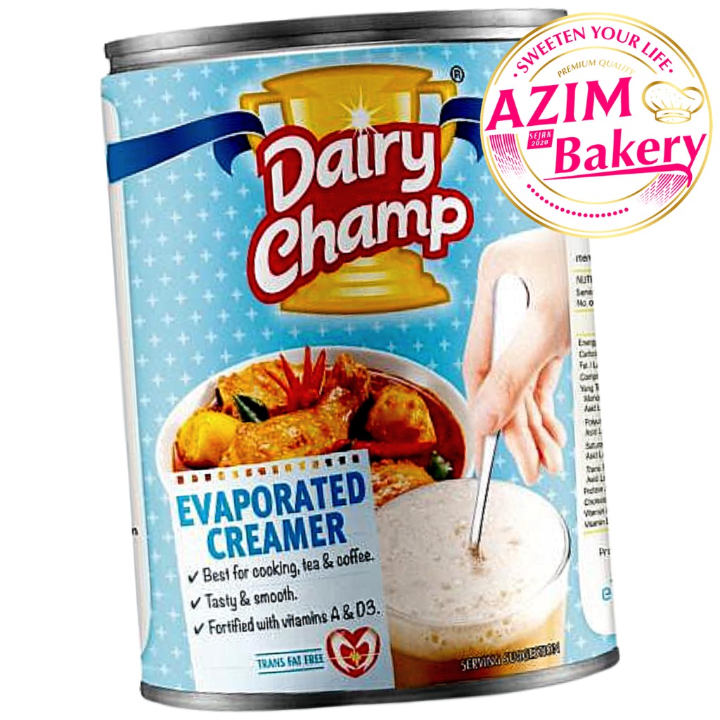 Dairy Champ Evaporated Creamer 390g | Susu Sejat | Dairy Champ Susu ...