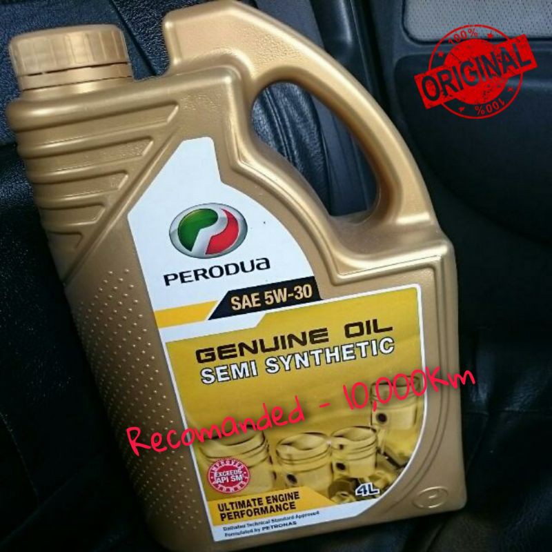 Perodua Gold Engine Oil 5w-30 SemiSynthetic Api Sm Original 100% ...
