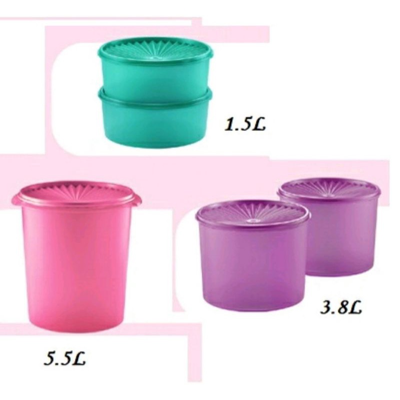 TUPPERWARE DECO CANISTER 5PCS/ LEVEL SET | Shopee Malaysia