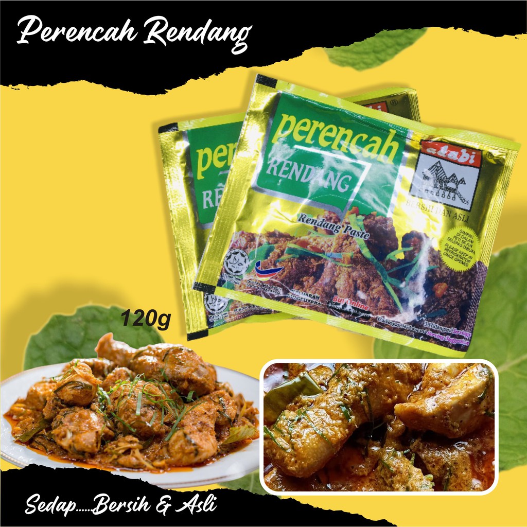 Perencah Rendang Ayam/Daging/Kambing ADABI 120g Keluaran Bumiputera ...