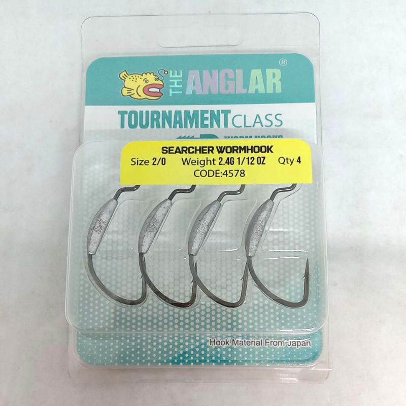 THE ANGLAR SEARCHER WORM HOOK(4578) #2/0 -2.4g | Shopee Malaysia