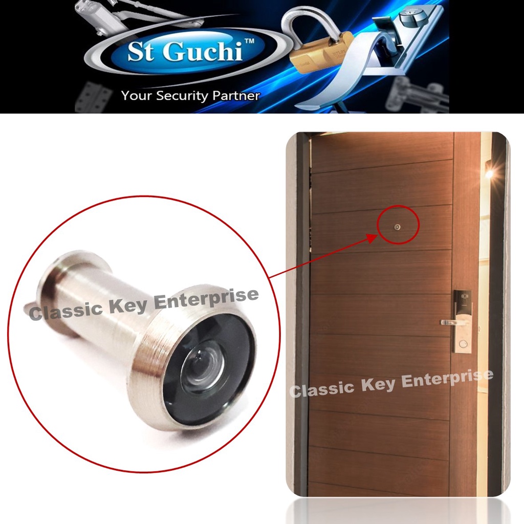 St Guchi Door Viewer SGAC-DV3776 180 Degree Wide Viewing Angle Door Eye ...