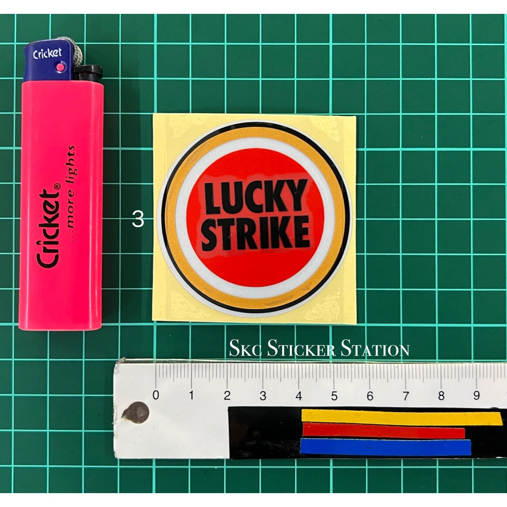 Lucky Strike Designs Sticker Cutting Overlapping Reflective # ...