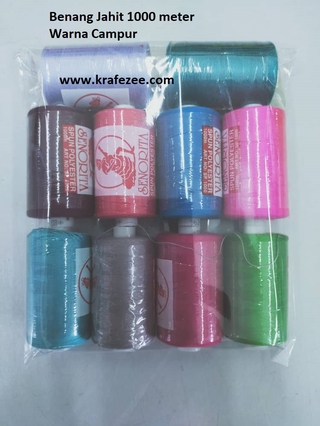 Benang Jahitan Dolphin Senorita 10 Rolls Mix Color Sewing Threads ...
