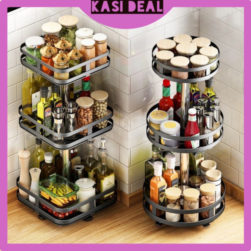 [Hot Item]Rak Letak Barang Dapur-Kitchen Rotating Rack-Kitchen Rack ...