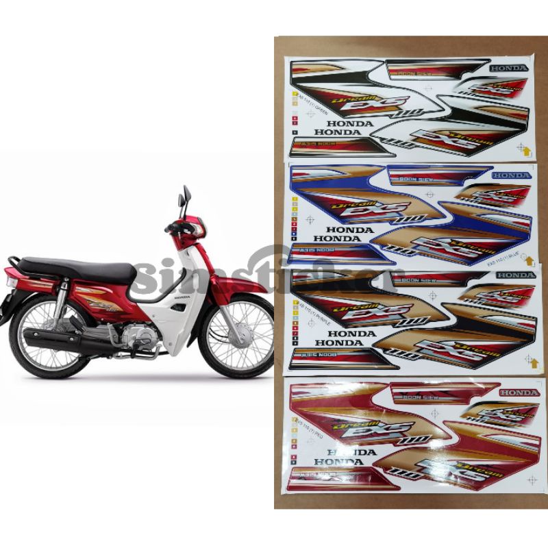 HONDA EX5 DREAM 110 (1) BODY STICKER | Shopee Malaysia