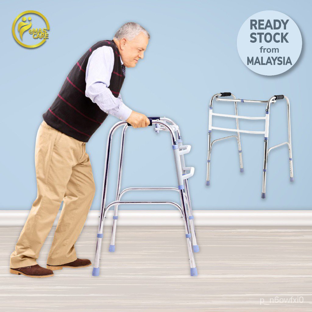 Light Weight Stainless Steel Foldable Walking Frame Tongkat Bantu Jalan ...