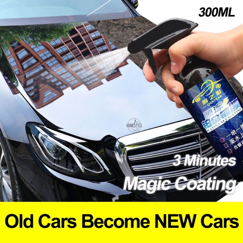 300ML Nano Car Coating Spay Mirror Polish Paint Auto Coating Hand Spray ...