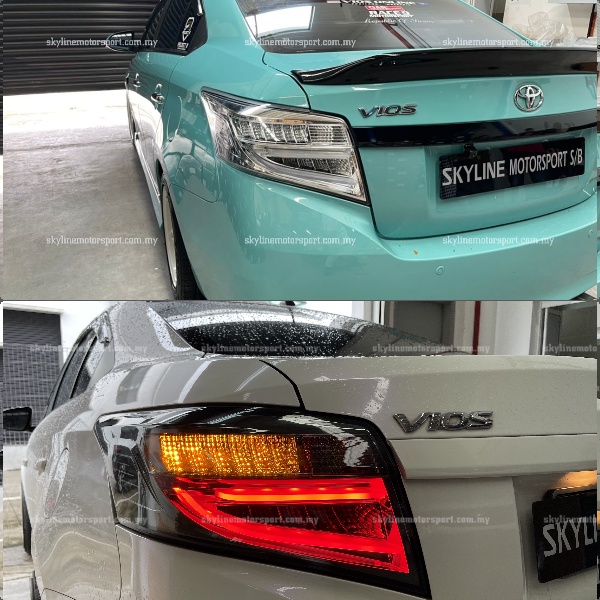 Toyota Vios NCP150 Tail Lamp 2014 2018 Albino Chromed JDM Black 100% ...