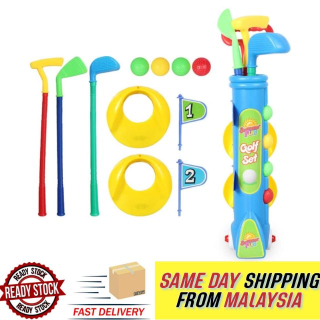 Kid’s Golf Set Mainan Golf Kanak-Kanak | 3 Clubs & 4 Balls | Role-Play ...
