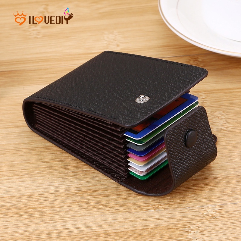 [Men Multi-function Business Leather Credit Card Holder Walllet] [Large ...