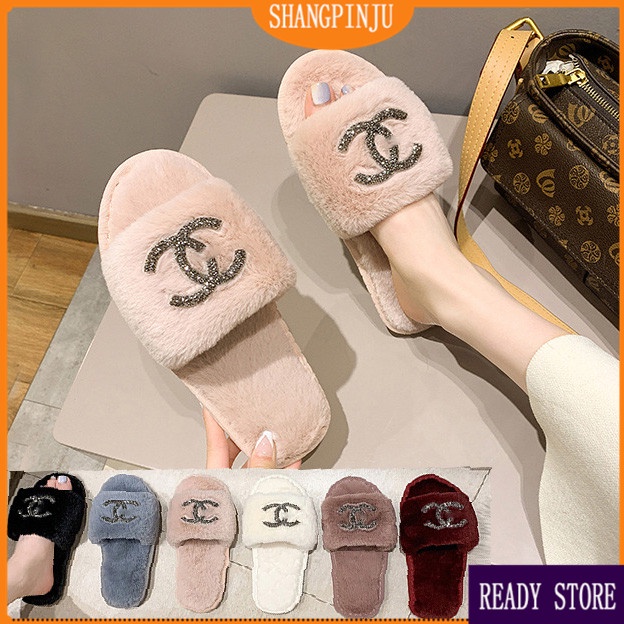 Selipar Wanita Murah Plussize Winter Flat Soft Warm Cotton Room Home ...
