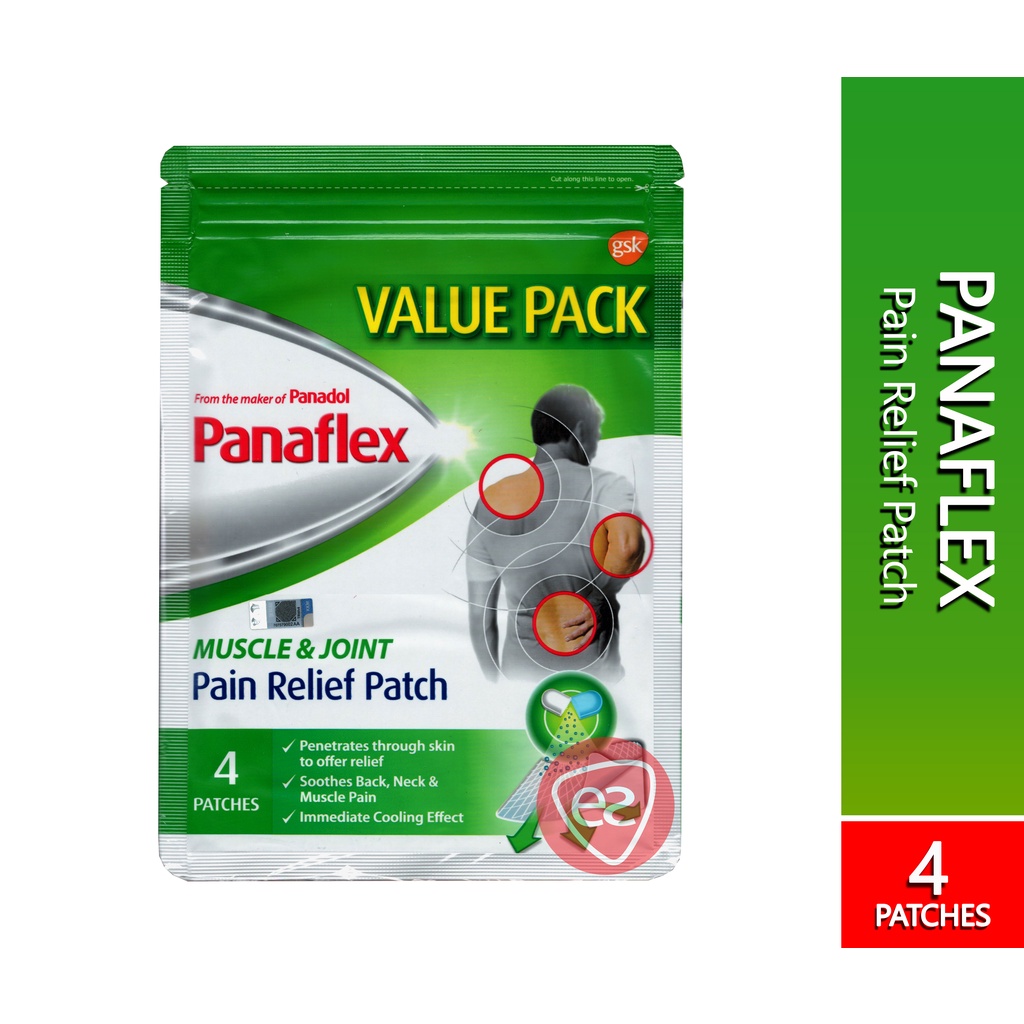 PANAFLEX MUSCLE & JOINT PAIN RELIEF PATCH ( 2 PATCHES / VALUE PACK 4 ...
